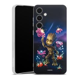 DeinDesign Galaxy S24 FE 5G Handy Silikon H&uuml;lle Case transparent Handyh&uuml;lle Baby Groot Marvel Guardians Of The Galaxy Silikon Case