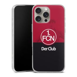 DeinDesign iPhone 16 Pro Max Handy Silikon H&uuml;lle Case transparent Handyh&uuml;lle Official Licensed Product Der Club 1. Fc N&uuml;rnberg Silikon Case