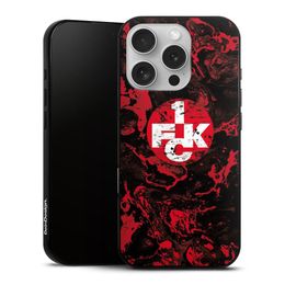 DeinDesign iPhone 16 Pro Handy Slim Case extra d&uuml;nn Silikon Handyh&uuml;lle schwarz H&uuml;lle 1. Fc Kaiserslautern 1. Fck Logo Silikon Slim Case