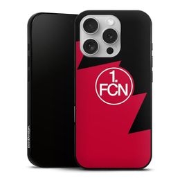 DeinDesign iPhone 16 Pro Handy Slim Case extra d&uuml;nn Silikon Handyh&uuml;lle schwarz H&uuml;lle 1. Fcn 1. Fc N&uuml;rnberg Merchandise Silikon Slim Case