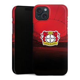 DeinDesign iPhone 15 Plus Handy Premium Case Smartphone Handyh&uuml;lle Schutzh&uuml;lle gl&auml;nzend Bayer 04 Leverkusen Official Licensed Product Stadium Premium Case