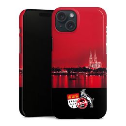 DeinDesign iPhone 15 Plus Handy Premium Case Smartphone Handyh&uuml;lle Schutzh&uuml;lle gl&auml;nzend 1. Fc K&ouml;ln Skyline Official Licensed Product Premium Case