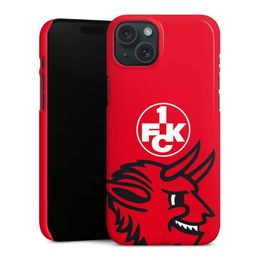 DeinDesign iPhone 15 Plus Handy Premium Case Smartphone Handyh&uuml;lle Schutzh&uuml;lle gl&auml;nzend Devil 1. Fc Kaiserslautern 1. Fck Premium Case