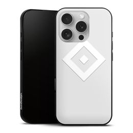 DeinDesign iPhone 16 Pro Handy Slim Case extra d&uuml;nn Silikon Handyh&uuml;lle schwarz H&uuml;lle Hsv Hamburger Sv Coat Of Arms Silikon Slim Case