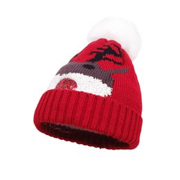 Nebelmeer Bommelmütze Weihnachtshut Warme Strickmütze Weihnachtsdekoration Geschenke