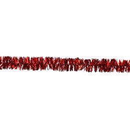 Creativery Girlanden, Weihnachtsgirlande Lametta 2cm x 3m Rot