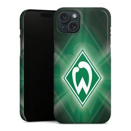DeinDesign iPhone 15 Plus Handy Premium Case Smartphone Handyh&uuml;lle Schutzh&uuml;lle gl&auml;nzend Sv Werder Bremen Coat Of Arms Official Licensed Product Premium Case
