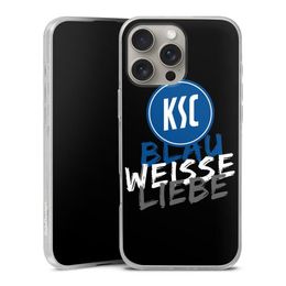 DeinDesign iPhone 16 Pro Max Handy Silikon H&uuml;lle Case transparent Handyh&uuml;lle Ksc Karlsruher Sc Official Licensed Product Silikon Case