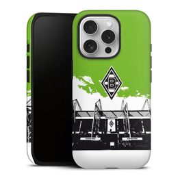 DeinDesign iPhone 16 Pro Handy Panzer Handyh&uuml;lle robuste Outdoor H&uuml;lle Schutzh&uuml;lle matt Merchandise Borussia M&ouml;nchengladbach Stadium Tough Case