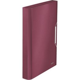 Leitz Fächermappe Projektmappe Style A4 PP 6 Fächer granat rot