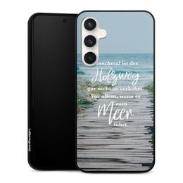 DeinDesign Galaxy S23 FE Handy Silikon H&uuml;lle Case schwarz Handyh&uuml;lle Spruch Beach Statement