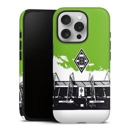 DeinDesign iPhone 16 Pro Handy Panzer Handyh&uuml;lle robuste Outdoor H&uuml;lle Schutzh&uuml;lle gl&auml;nzend Merchandise Borussia M&ouml;nchengladbach Stadium Tough Case
