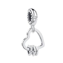 PANDACHARMS Bead Alle meine Herzen Anhänger für Charm Armband, 925er Silber, Zirkonia