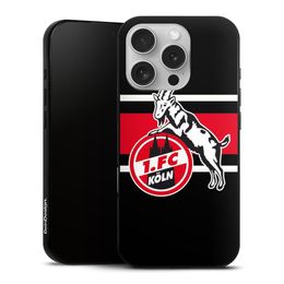 DeinDesign iPhone 16 Pro Handy Slim Case extra d&uuml;nn Silikon Handyh&uuml;lle schwarz H&uuml;lle Official Licensed Product 1. Fc K&ouml;ln Logo Silikon Slim Case