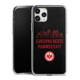 DeinDesign iPhone 11 Pro Max Handy Silikon H&uuml;lle Case transparent Handyh&uuml;lle Merchandise European Cup Eintracht Frankfurt Silikon Case