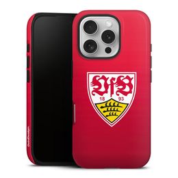 DeinDesign iPhone 16 Pro Handy Panzer Handyh&uuml;lle robuste Outdoor H&uuml;lle Schutzh&uuml;lle gl&auml;nzend Logo Official Licensed Product Vfb Stuttgart Tough Case