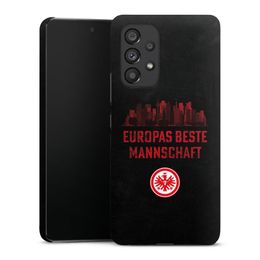 DeinDesign Galaxy A53 5G Handy Premium Case Smartphone Handyh&uuml;lle Schutzh&uuml;lle gl&auml;nzend Merchandise European Cup Eintracht Frankfurt Premium Case