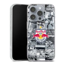 DeinDesign iPhone 16 Pro Handy Silikon H&uuml;lle Case transparent Handyh&uuml;lle Salzburg Red Bull Fc Red Bull Salzburg Silikon Case