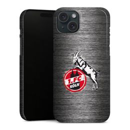 DeinDesign iPhone 15 Plus Handy Premium Case Smartphone Handyh&uuml;lle Schutzh&uuml;lle gl&auml;nzend Official Licensed Product Metallic Look 1. Fc K&ouml;ln Premium Case
