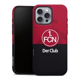 DeinDesign iPhone 16 Pro Max Handy Panzer Handyh&uuml;lle robuste Outdoor H&uuml;lle Schutzh&uuml;lle gl&auml;nzend Official Licensed Product Der Club 1. Fc N&uuml;rnberg Tough Case