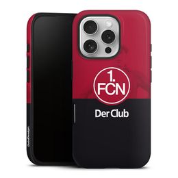 DeinDesign iPhone 16 Pro Handy Panzer Handyh&uuml;lle robuste Outdoor H&uuml;lle Schutzh&uuml;lle gl&auml;nzend Official Licensed Product Der Club 1. Fc N&uuml;rnberg Tough Case