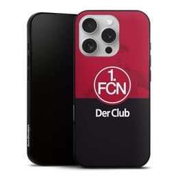 DeinDesign iPhone 16 Pro Handy Slim Case extra d&uuml;nn Silikon Handyh&uuml;lle schwarz H&uuml;lle Official Licensed Product Der Club 1. Fc N&uuml;rnberg Silikon Slim Case