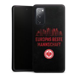 DeinDesign Galaxy S20 FE Handy Premium Silikon H&uuml;lle Handyh&uuml;lle schwarz Case Merchandise European Cup Eintracht Frankfurt Silikon Premium Case
