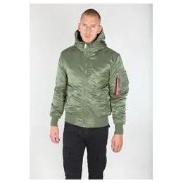 Bomberjacke Alpha Industries "Alpha Industries Men - Bomber Jackets MA-1 Hooded" Gr. XL, grün (sage, grün) Herren Jacken