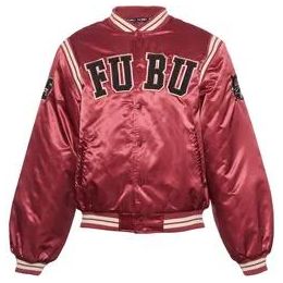 Collegejacke Fubu "Fubu Herren FM233-001-2 College Satin Varsity Jacket" Gr. L, rot (red/black/creme) Herren Jacken