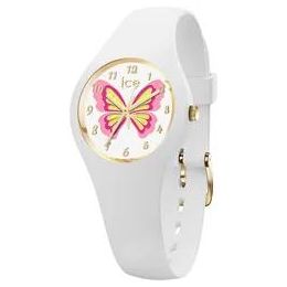 Ice Watch Quarzuhr ICE-WATCH "ICE fantasia - Butterfly Extra small 3H" Armbanduhren weiß Kinder Armbanduhr, Kinderuhr, Mädchenuhr, Schmetterling, Schulanfang