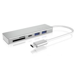 ICY BOX IB-HUB1413-CR, 3 Port Hub mit USB 3.0 Type-CAnschluss und Multi-LUN Kartenleser