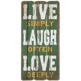 MyFlair Holzschild "Live Simply"