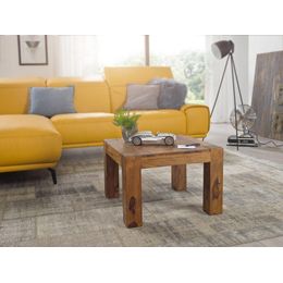 Wohnling Sheesham Couchtisch Massiv 60 x 60 cm Massivholz