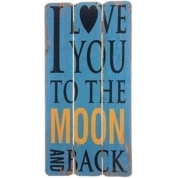 MyFlair Holzschild "I love you to the moon and back"