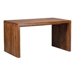 Wohnling Design Natur Sheesham Massivholz Schreibtisch 140 x 80 x 76 cm