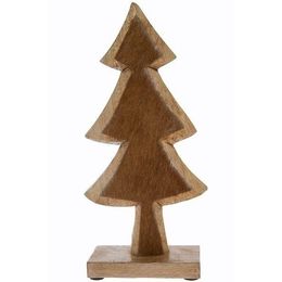 MyFlair Holztannenbaum m. Fell H 35 cm