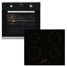 EXQUISIT Backofen-Set "BAKOIN76701H", A (A+++-D), grau (edelstahl), Herdsets