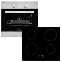 A (A+++ bis D) EXQUISIT Backofen-Set "BAKOIN555601U" Herdsets Kühlventilator schwarz