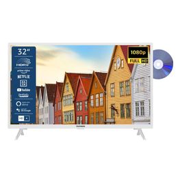 Telefunken XF32SN550SD-W 32 Zoll Fernseher / Smart TV (Full HD, HDR, DVD-Player) - Inkl. 6 Monate HD+