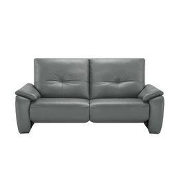 Wohnwert Sofa aus Echtleder Halina ¦ grau ¦ Maße (cm): B: 205 H: 98