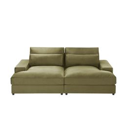 Höffner Lounge Sofa Branna ¦ grün ¦ Maße (cm): B: 232 H: 88 T: 164