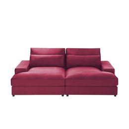 Höffner Lounge Sofa Branna ¦ rot ¦ Maße (cm): B: 232 H: 88 T: 164