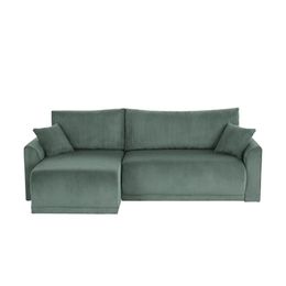 Höffner Ecksofa Malyn ¦ grün ¦ Maße (cm): B: 235 H: 85 T: 146