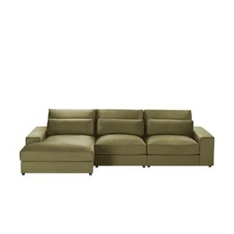 Höffner Ecksofa Branna ¦ grün ¦ Maße (cm): B: 322 H: 88 T: 164