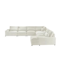 Höffner Ecksofa Branna ¦ beige ¦ Maße (cm): B: 412 H: 88 T: 296