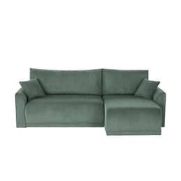 Höffner Ecksofa Malyn ¦ grün ¦ Maße (cm): B: 235 H: 85 T: 146