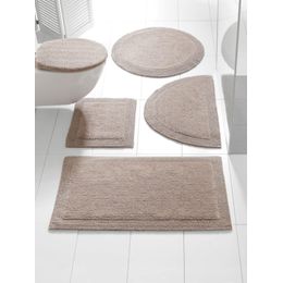 Badematte HEINE HOME Badematten Gr. rechteckig (50cm x 90cm),, grau (taupe)