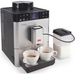 Melitta Kaffeevollautomat "Passione One Touch F53/1-101, silber", silber (silberfarben), B:38cm H:39cm T:25,3cm, Kaffeevollautomaten, One Touch Funktion, tassengenau frisch gemahlene Bohnen