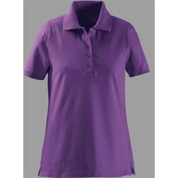 WITT Damen Poloshirt mit Seitenschlitzen, lila, Gr&ouml;&szlig;e 38
