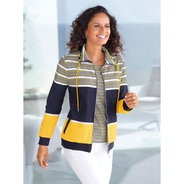 Shirtjacke Casual Looks "Shirtjacke" Gr. 52, bunt (marine-sonnengelb) Damen Shirts